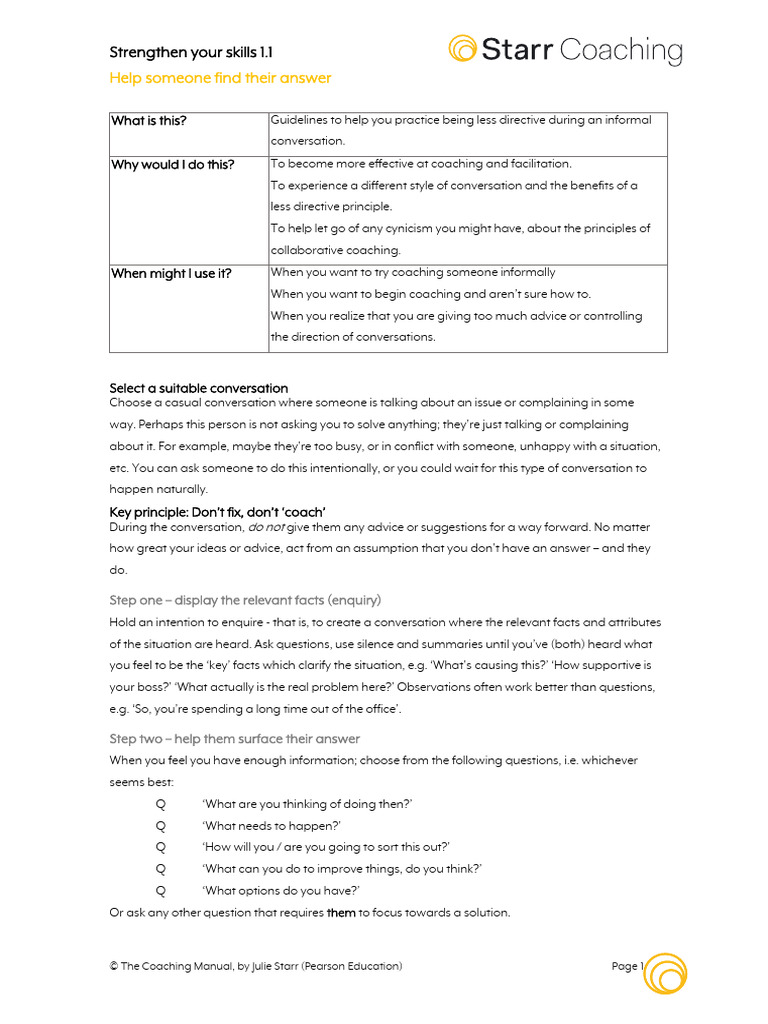 1.1 Help Someone Find Ther Answer | PDF | Conversation