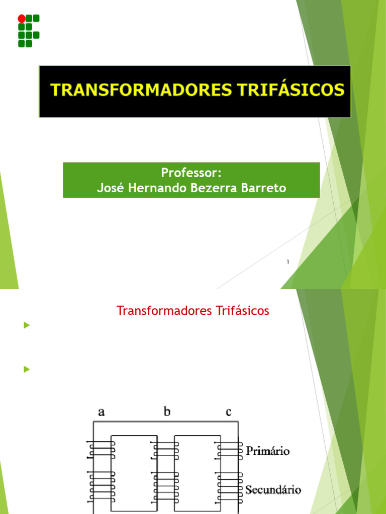Transformadores Trifásicos - Parte 1 | PDF | Transformador | Eletricidade