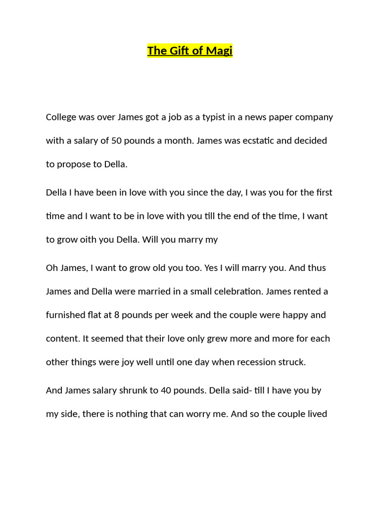 The Gift of Magi | PDF