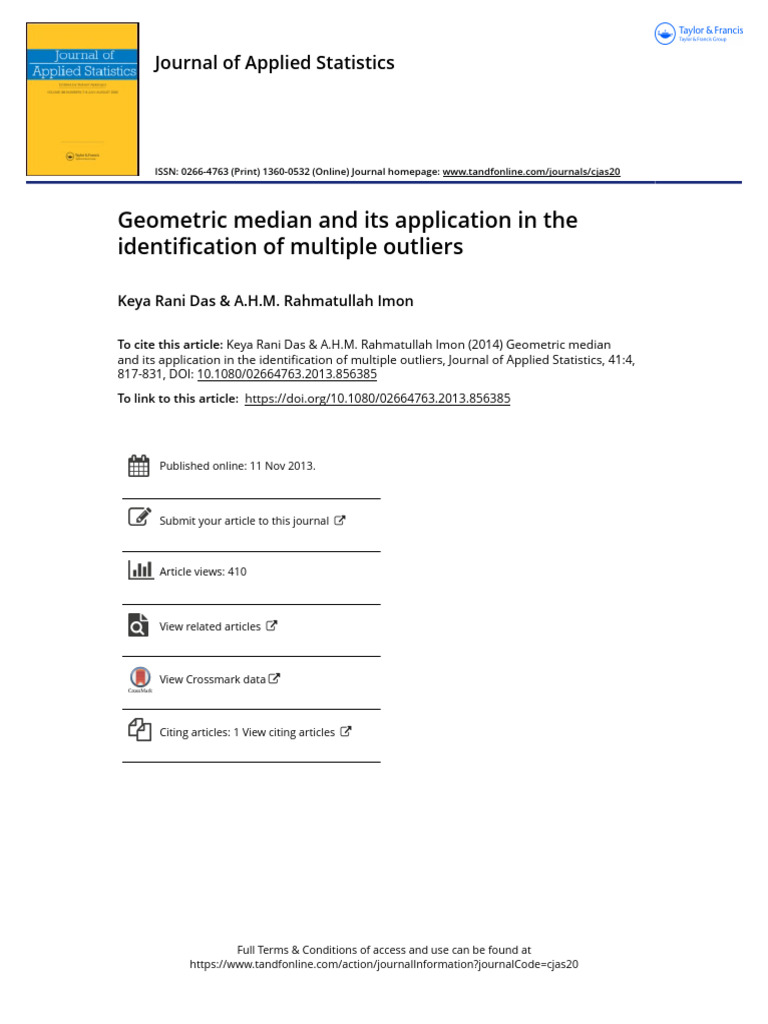 Geometric Median and Its Application in The Identification of Multiple ...