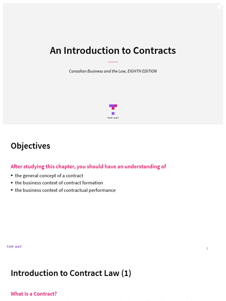 Chapter 5 an Introduction to Contracts | PDF | Lawsuit | Legal Liability
