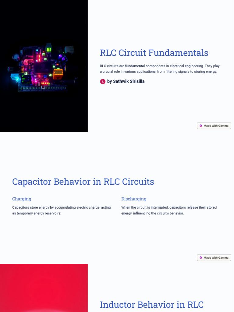 RLC Circuit Applications and Fundamentals | PDF