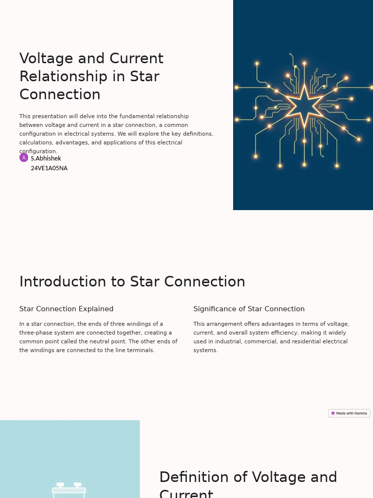 Voltage and Current Relationship in Star Connection | PDF | Voltage ...