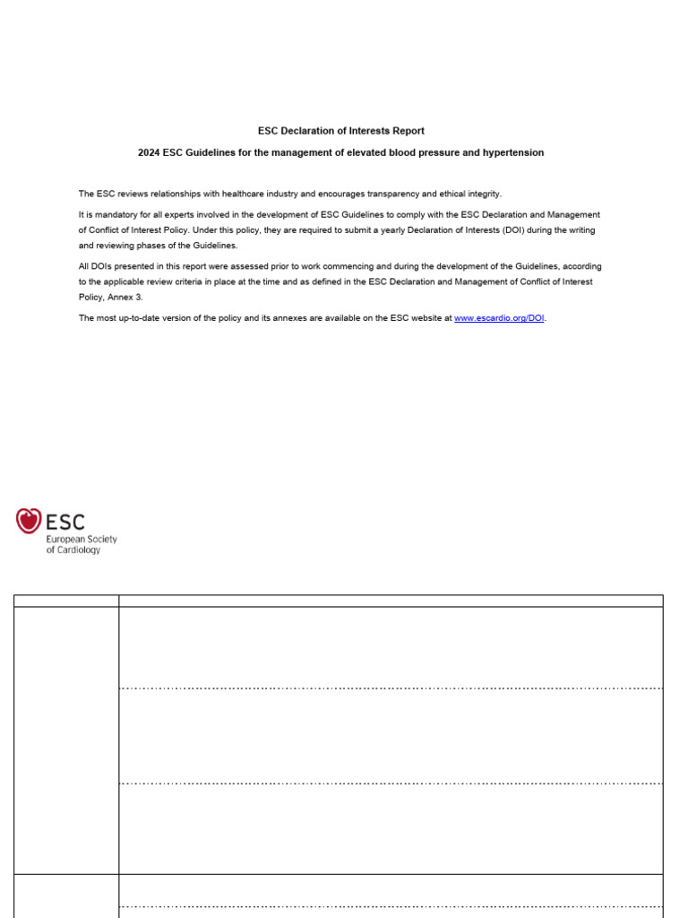 DOI-Summary-2024 ESC-Guidelines-elevated-BP-and-HTN | PDF ...