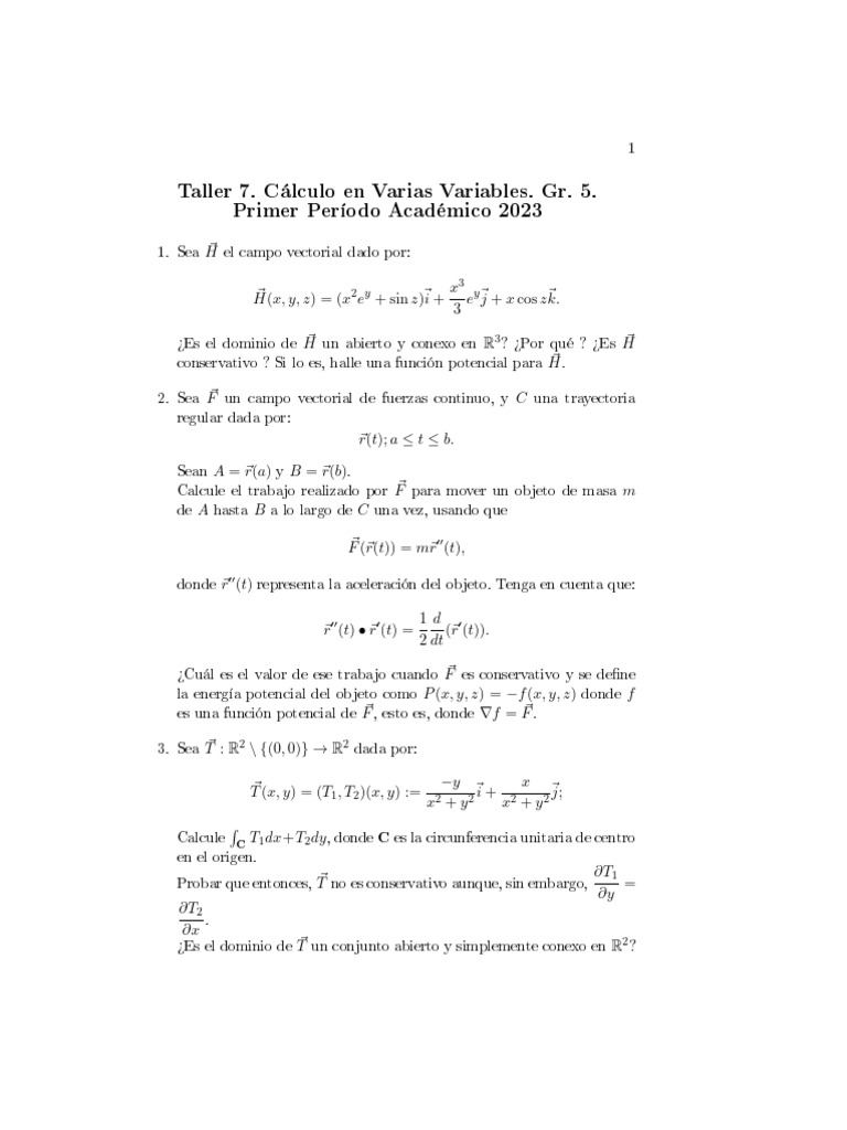 Problemas de Cálculo Multivariable | PDF | Integral | Elipse