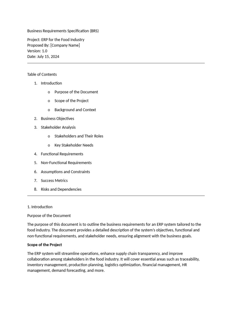 BRS | PDF | Inventory | Enterprise Resource Planning