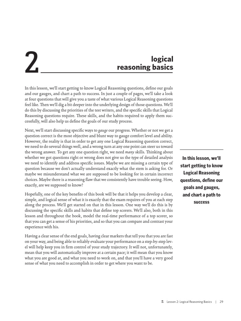 2-lsat-logical-reasoning-basics-sample-chapter | PDF | Law School ...
