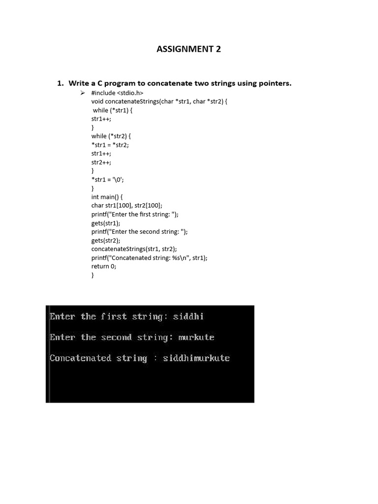 C Assignment 2 Pdf