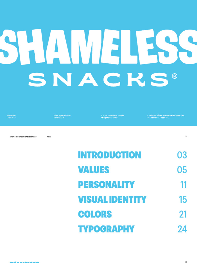 Shameless Snacks Brand Guidelines | PDF