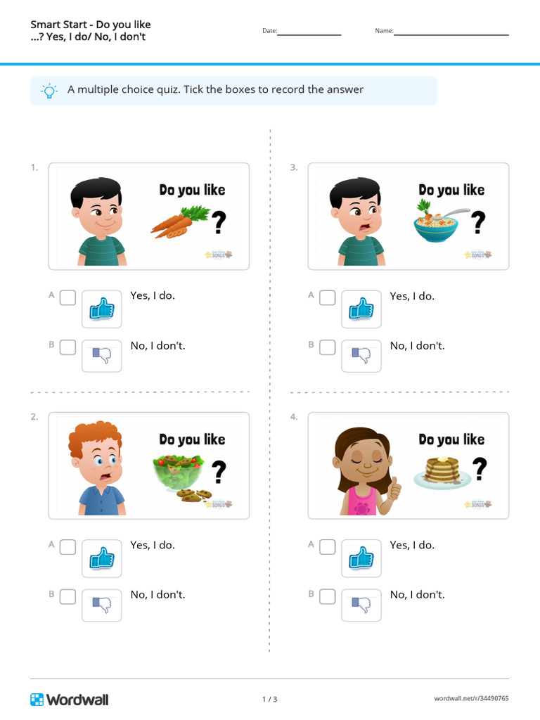 Smart Start Do You Like Yes I Do No I Dont Explore A Series of Two ...