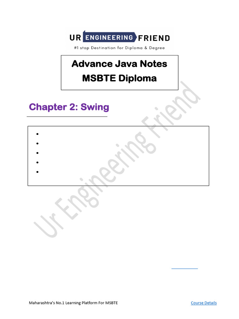 Advance Java Chapter 2 Full Notes - Ur Engineering Friend | PDF ...