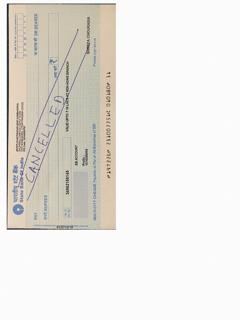 Cancelled Cheque 220731 215411 | PDF