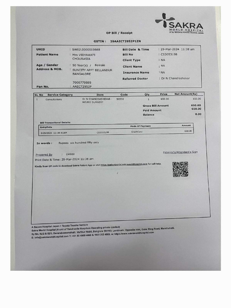 Hospital and Pharmacy Bill-Compressed | PDF | Invoice | Receipt