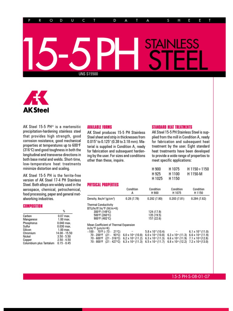 15-5 PH Data Sheet | PDF