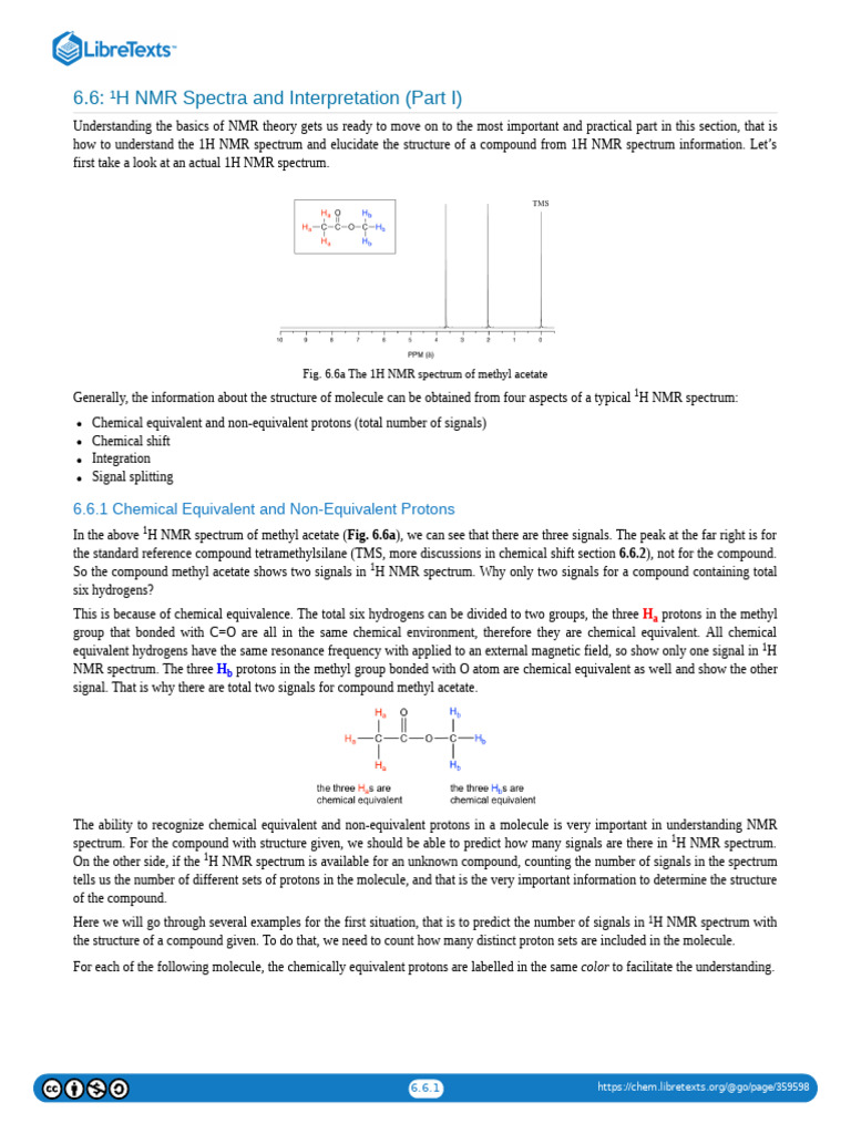 6.06 H NMR Spectra and Interpretation (Part I) | PDF | Proton Nuclear ...