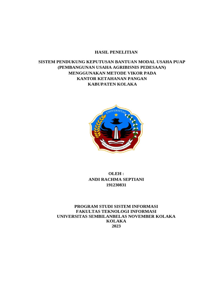 Proposal Andi Rahma-1 | PDF