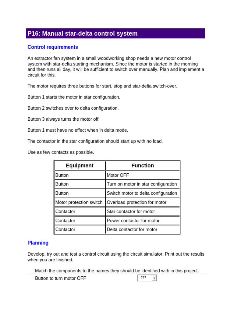 Manual Star-Delta Motor Control Guide | PDF | Power Supply | Switch