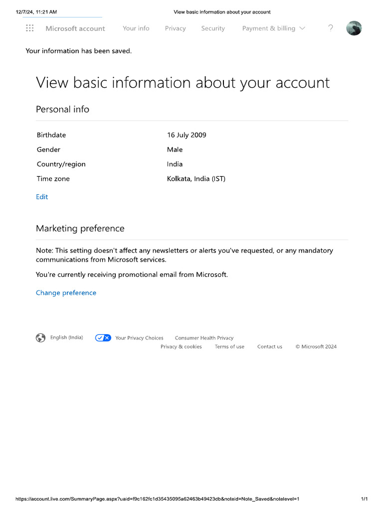 Account detail | PDF