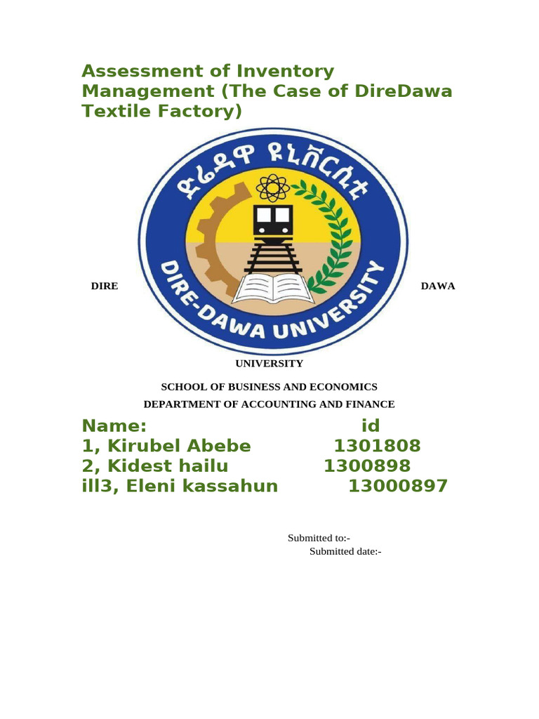 Assessment of Inventory Management (2) | PDF | Methodology | Qualitative Research