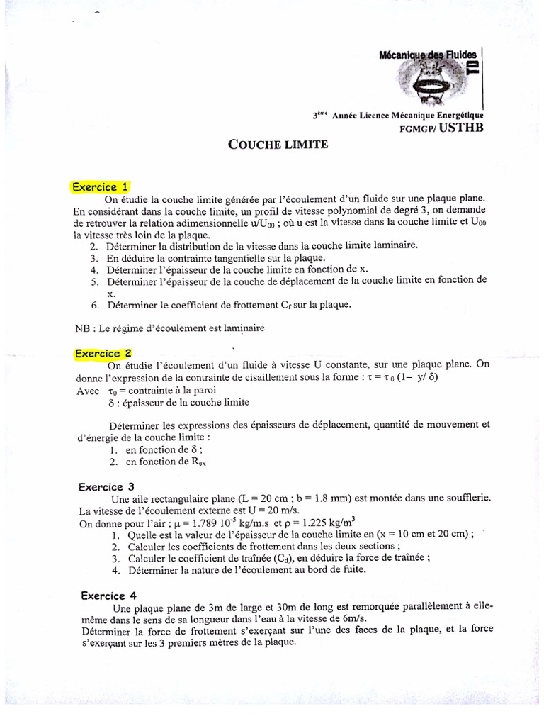TD2+Solution Mécanique Des Fluides 2 | PDF