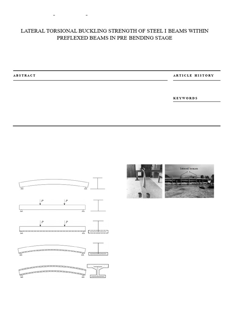 Lateral Torsional Buckling Strength of Steel I-Beams Within Preflaxed ...