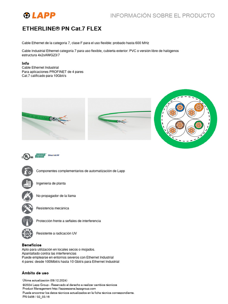 Cable Profinet | PDF | Cobre | Ingenieria Eléctrica