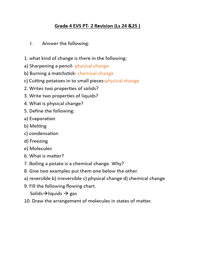 GR 4 Science PT-2 Revision (LS-24&25) | PDF