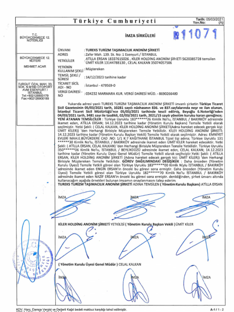 Imza Sirküleri | PDF