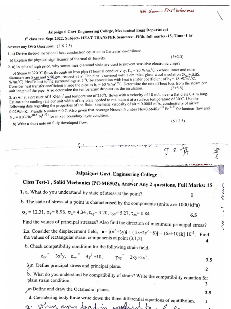 2022-23 5th Sem PYQs | PDF