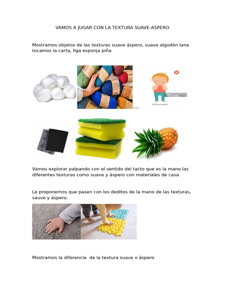 Vamos A Jugar Con La Textura Suave | PDF