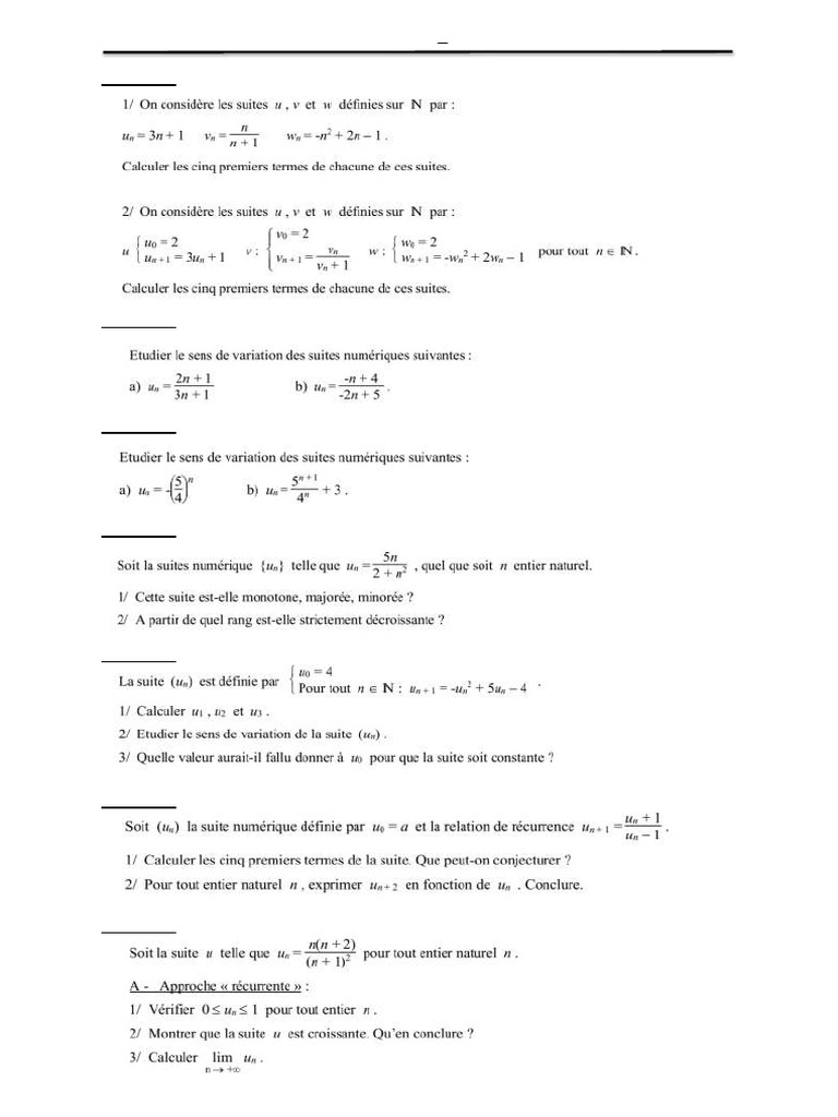 TDs Suites ESF1 | PDF