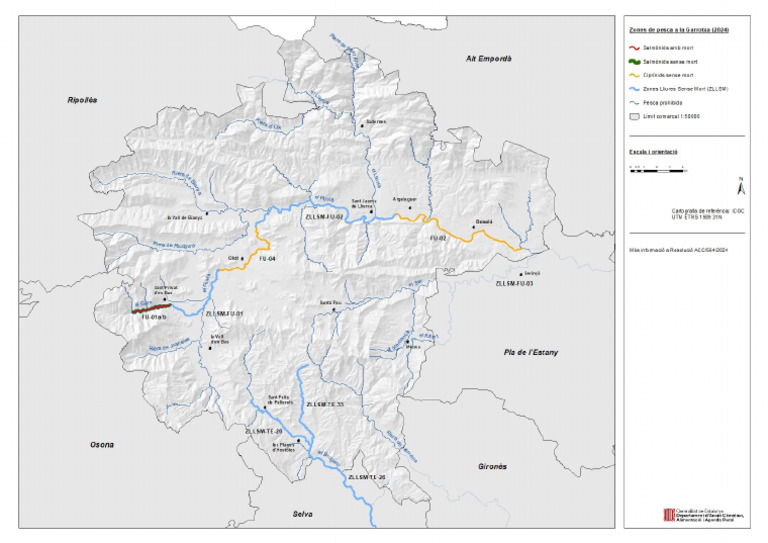 Mapa Zones Pesca Garrotxa | PDF
