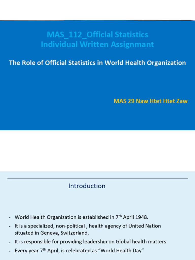 MAS 29 Naw Htet Htet Zaw | PDF | Global Health | World Health Organization