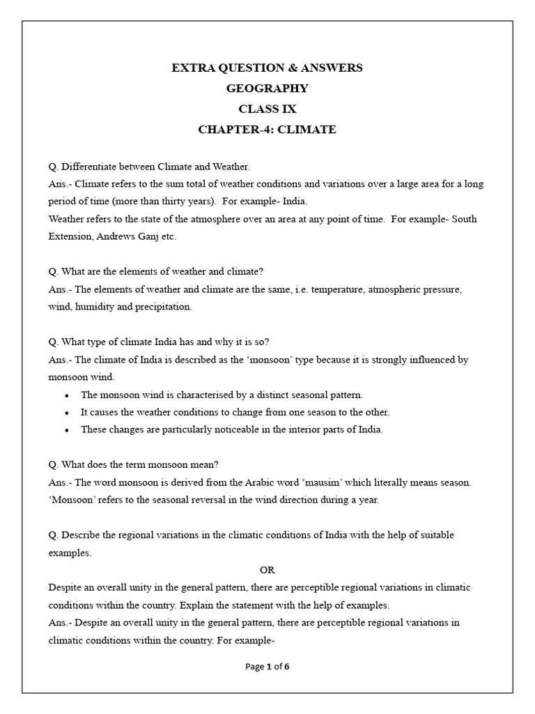 CH-4-CLIMATE | PDF | Wound | Rain