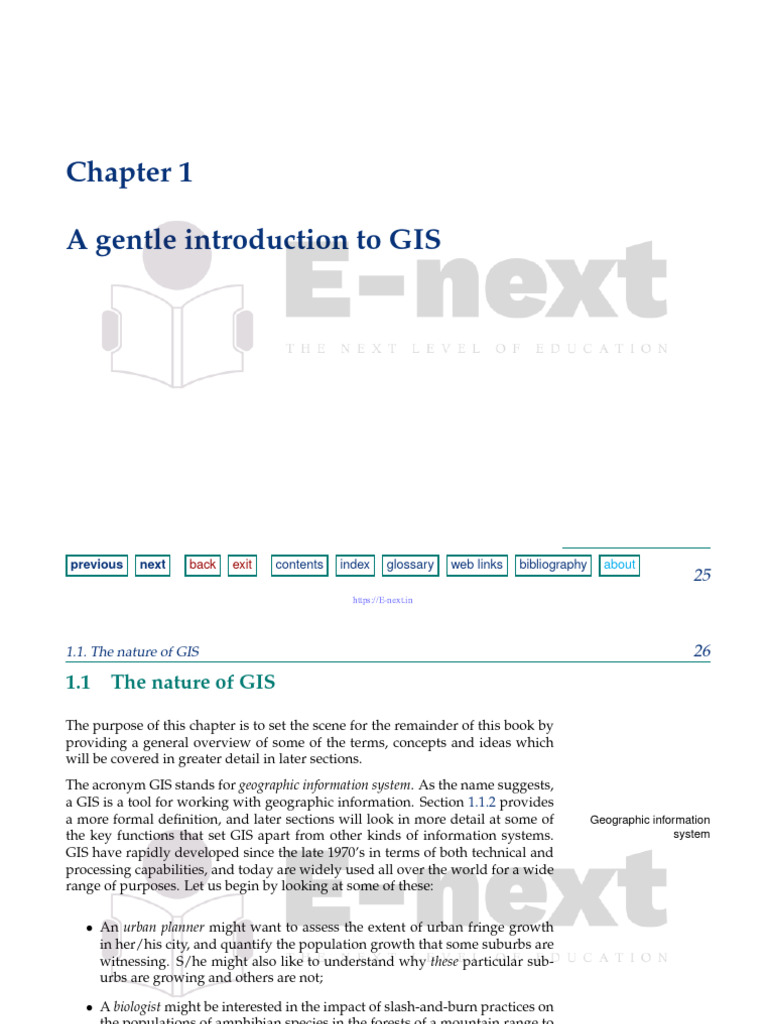 1-A Gentle Introduction To GIS (E-Next - In) | PDF | Geographic ...