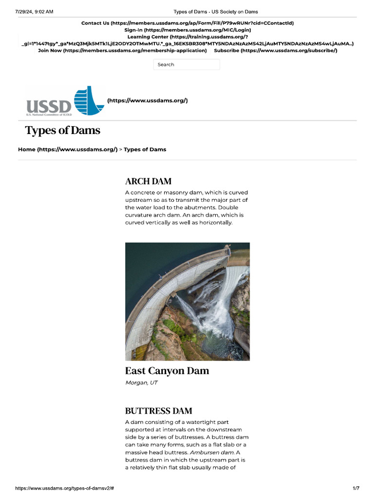 Types of Dam | PDF