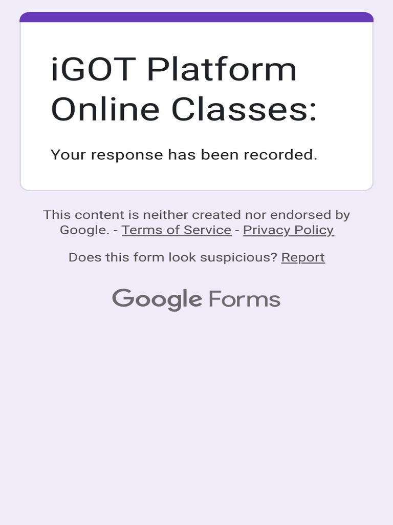 IGOT Platform Online Classes | PDF