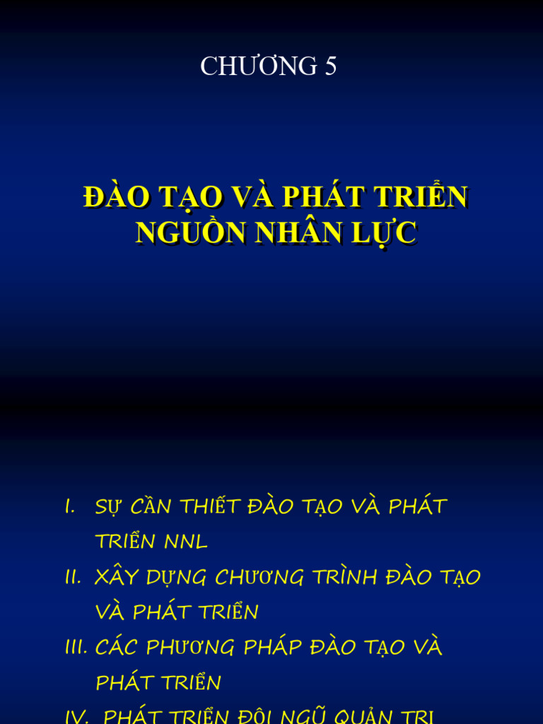 C5 Dao Tao Và Phat Trien NNL | PDF