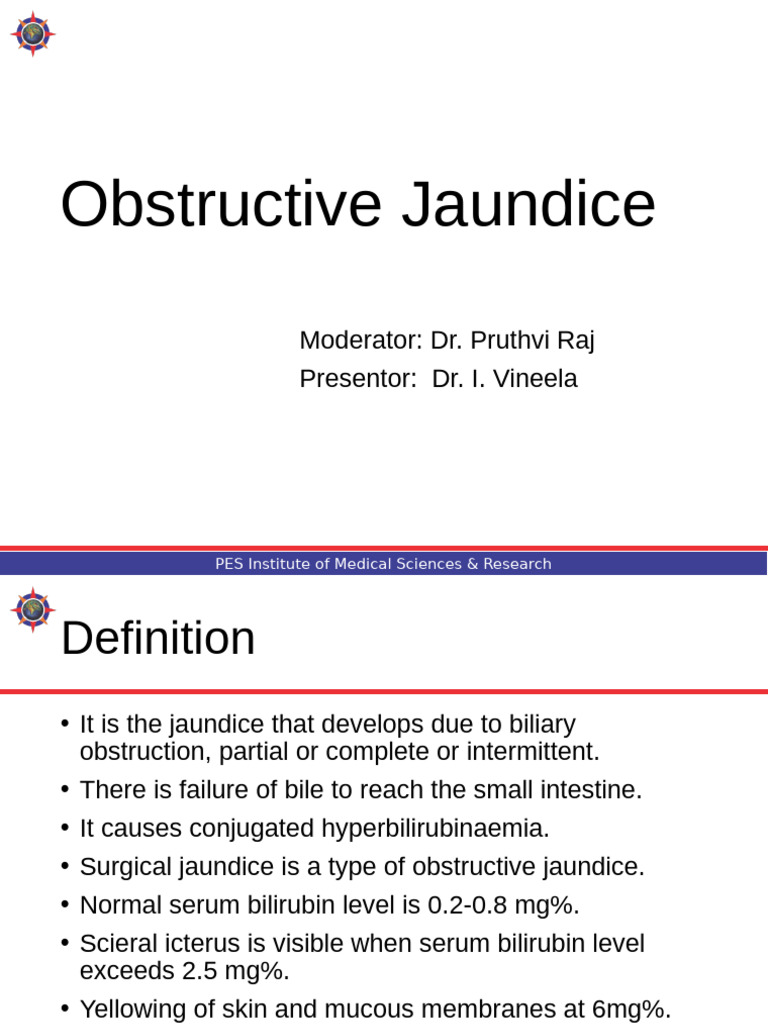 Obstructive Jaundice Final | PDF | Bile | Medical Specialties
