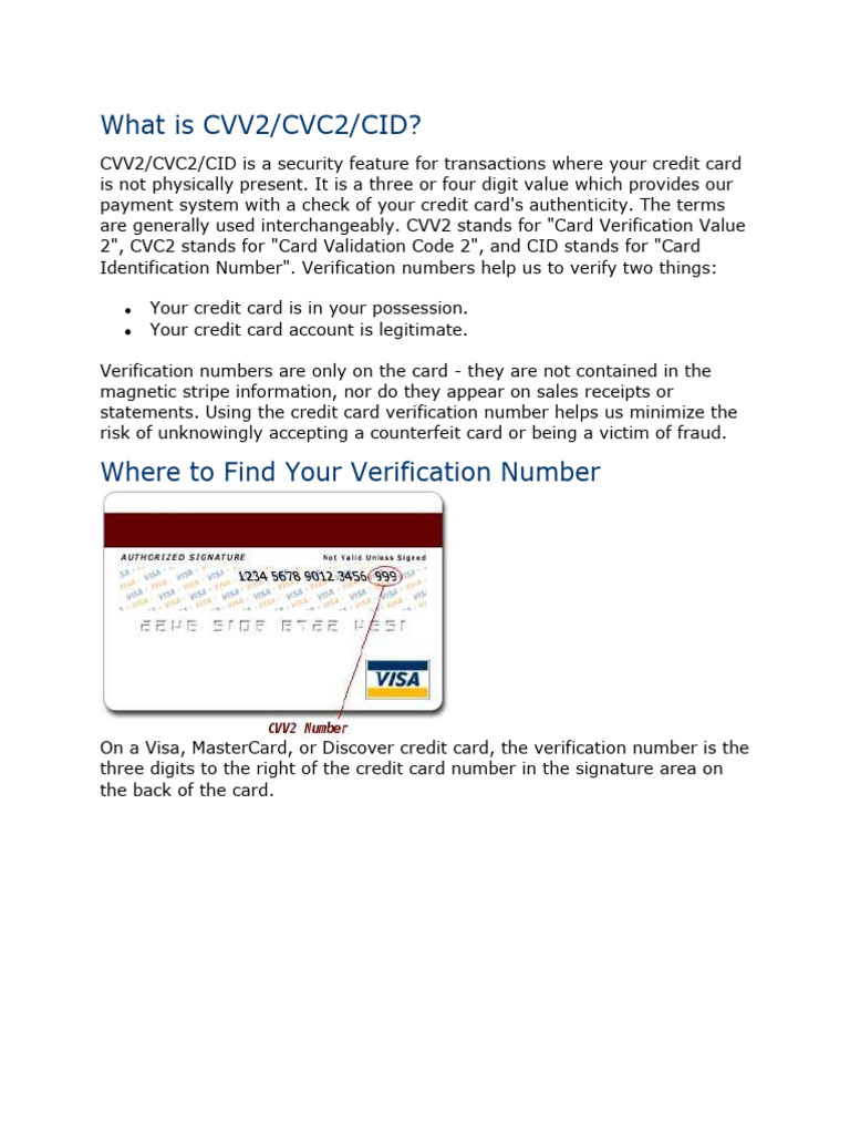 What Is CVV1 | PDF