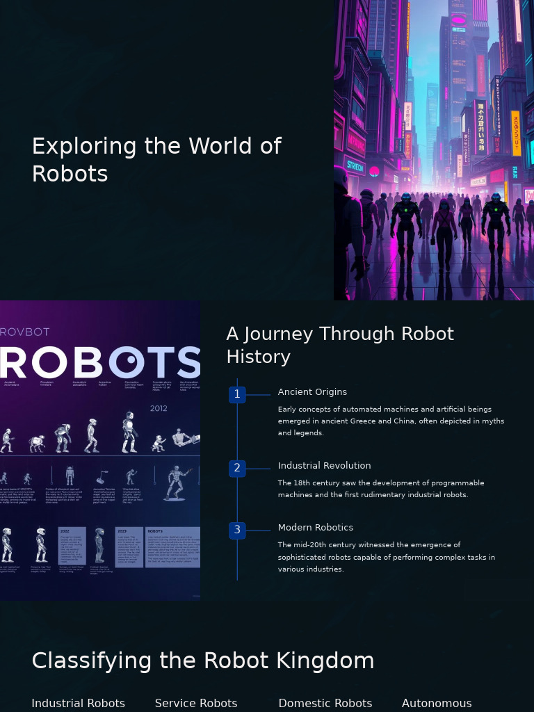 Exploring the World of Robots | PDF | Robot | Robotics