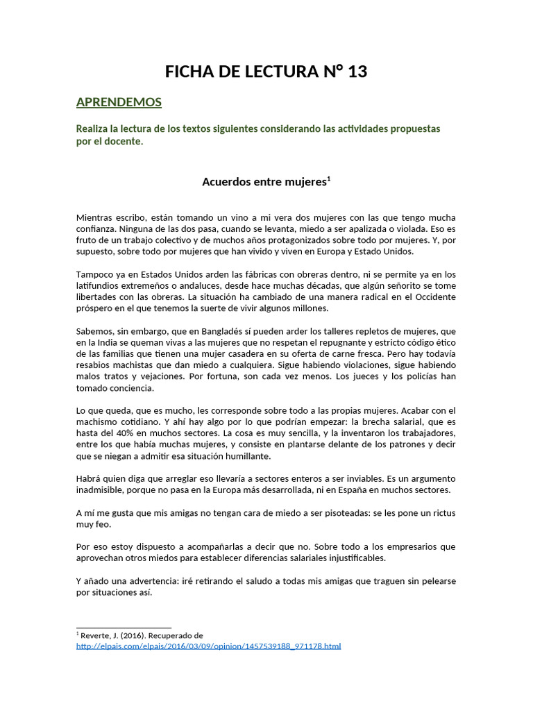 Ficha 13 | PDF | Perú | Egoismo psicologico