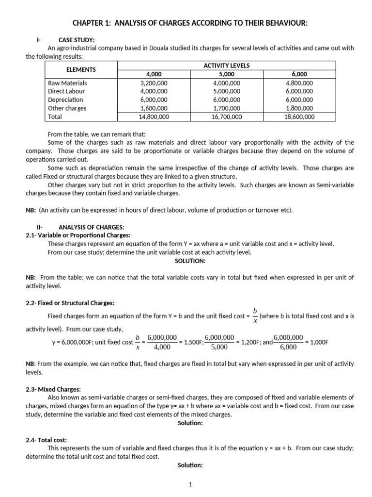 Cost Behavior Analysis in Accounting | PDF | Cost Accounting | Business ...