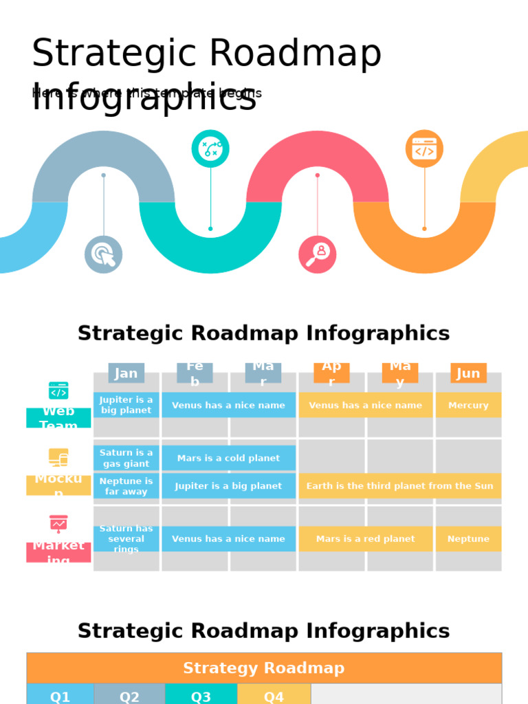 Strategic Roadmap Infographics by Slidesgo | PDF | Planets | Planets In ...
