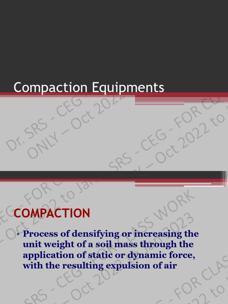 Compaction Equipments | PDF