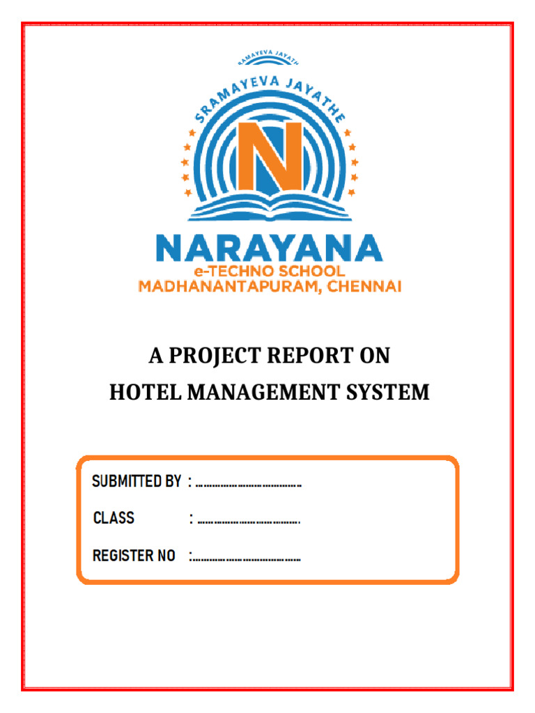 Hotel Management System Project Report | PDF