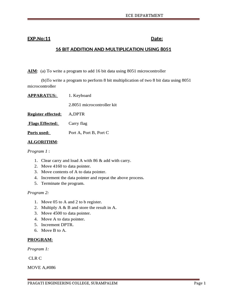 EXPT-11 | PDF | Pointer (Computer Programming) | Central Processing Unit