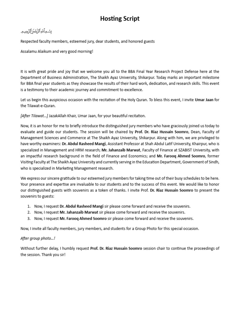 Defence Day Hosting Script | PDF