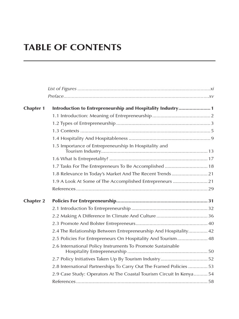 Entrepreneurship Management in Hospitality Industry (p8-11) | PDF ...