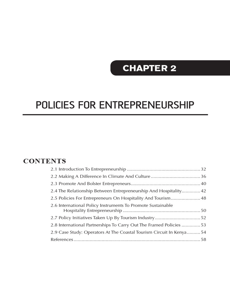 Entrepreneurship Management in Hospitality Industry (p48-75) | PDF ...